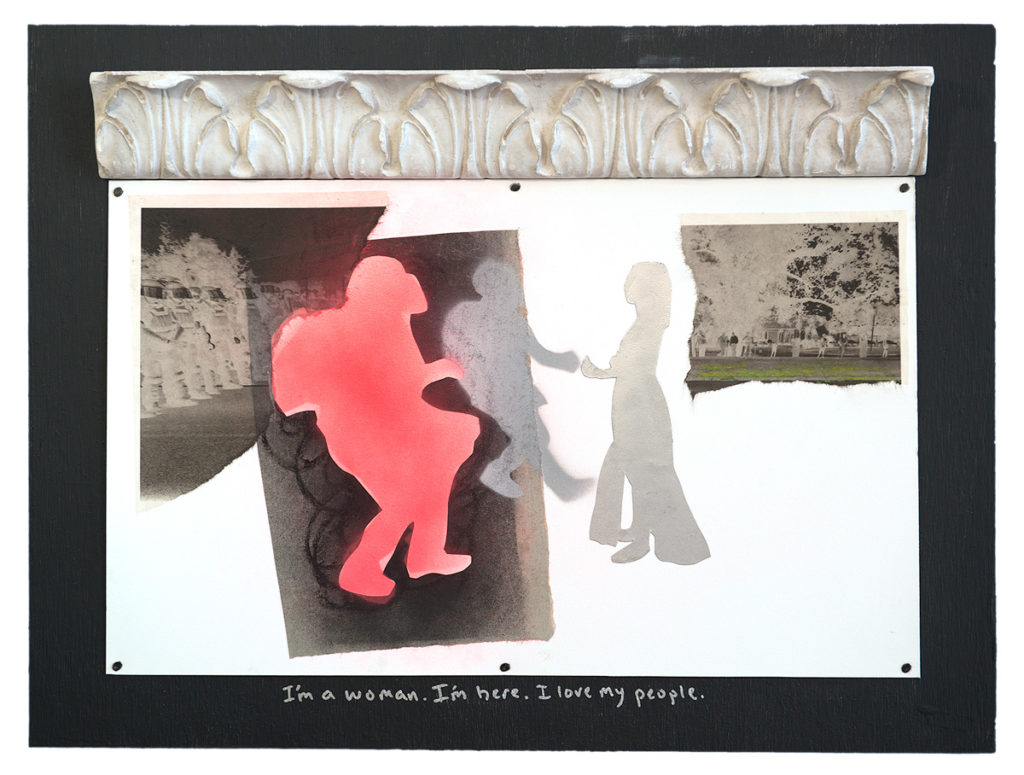 BE PRESENT for Ieshia Evans, assemblage art | Leda Black, Creatrix
